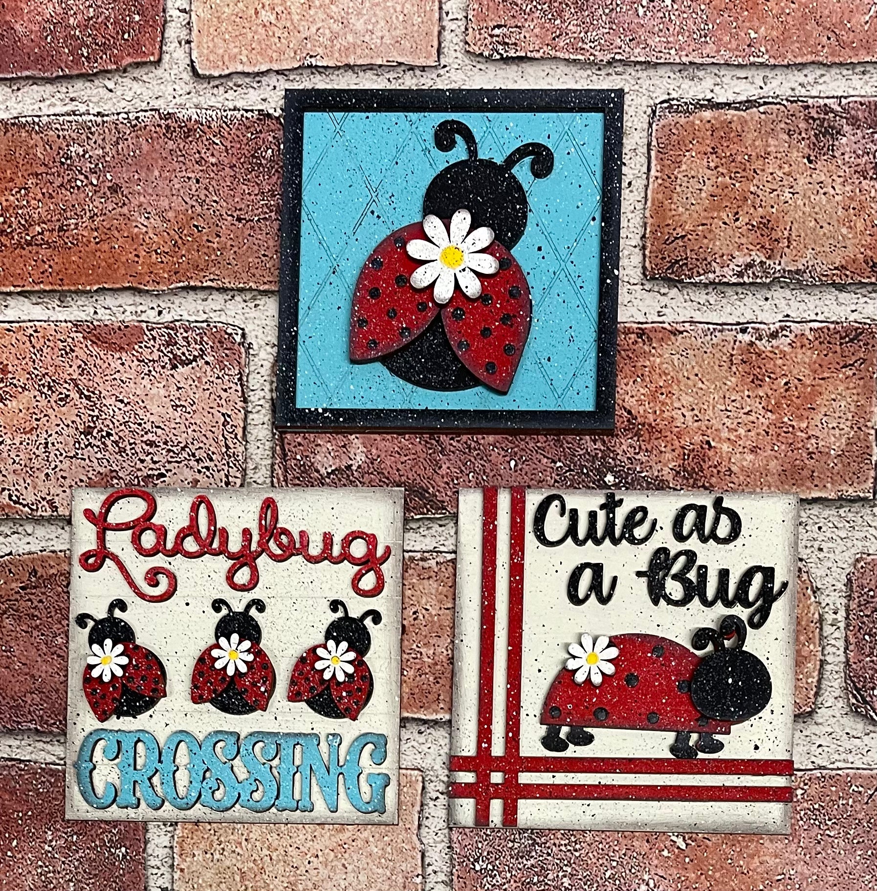 Ladybug Blocks only Kit, Honey Bee DIY Unpainted Wooden Kit, DIY Block – DIY Crafts with Dar