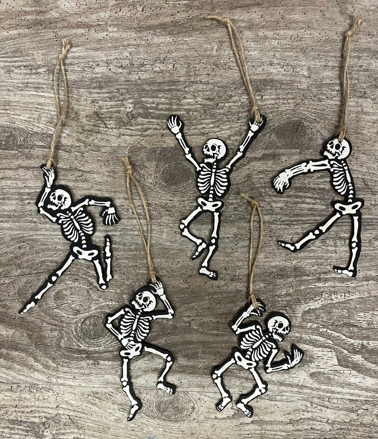 Halloween Ornaments Skeleton pieces wooden cutouts ready for you to pa ...