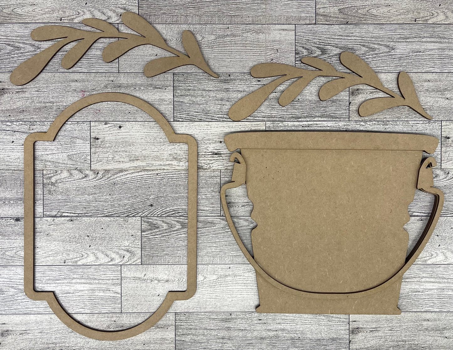 Bucket Porch Leaner starter kit - Unpainted wood cutouts ready for you ...