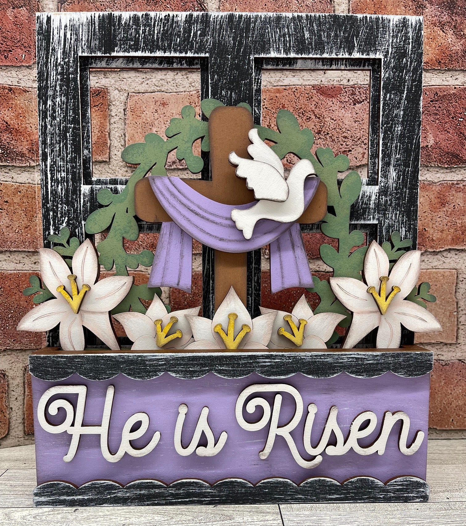 He is Risen Insert for Changeable Window Box unpainted wood cutouts, r ...