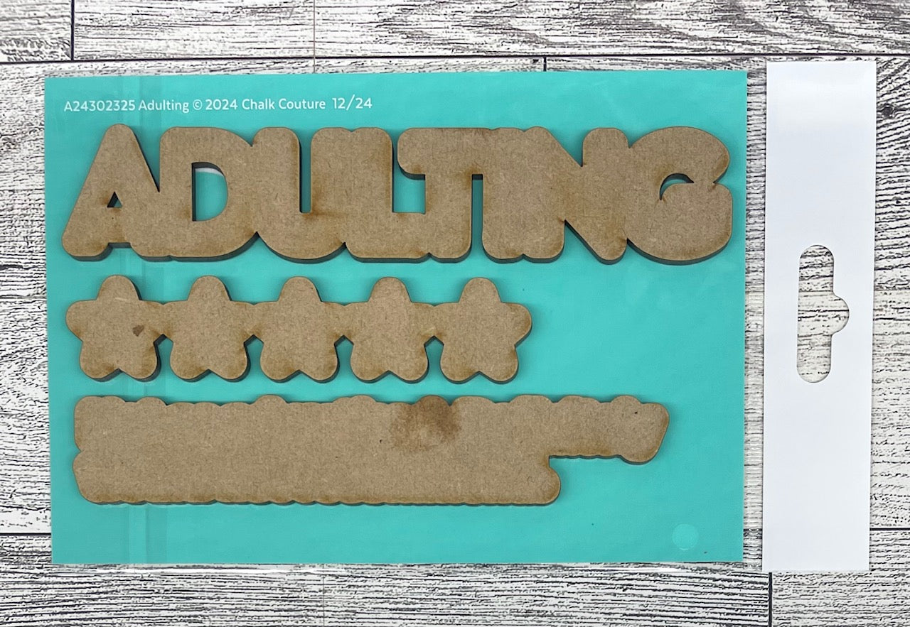 Adulting Cutouts, unpainted wooden cutouts - ready for you to paint ...